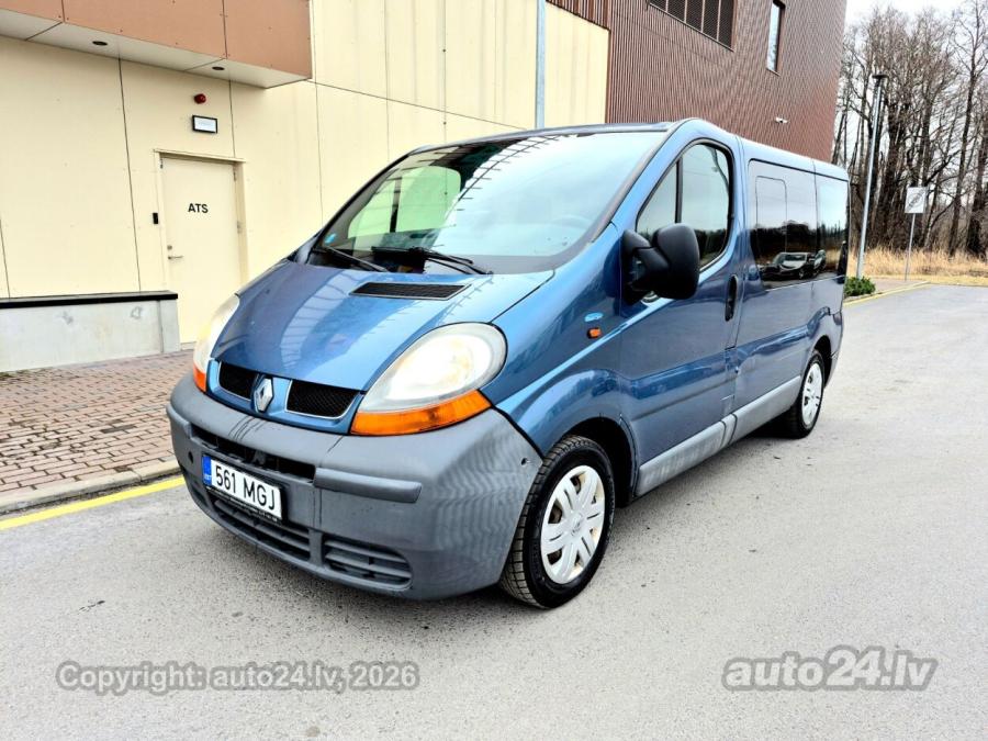 Blue Renault Trafic 2006 in Tallinn, with an engine capacity of 1.90 L and mileage of 387 thousand km for 1890 €, photo 1 on AUTOMOTO.COM.LV