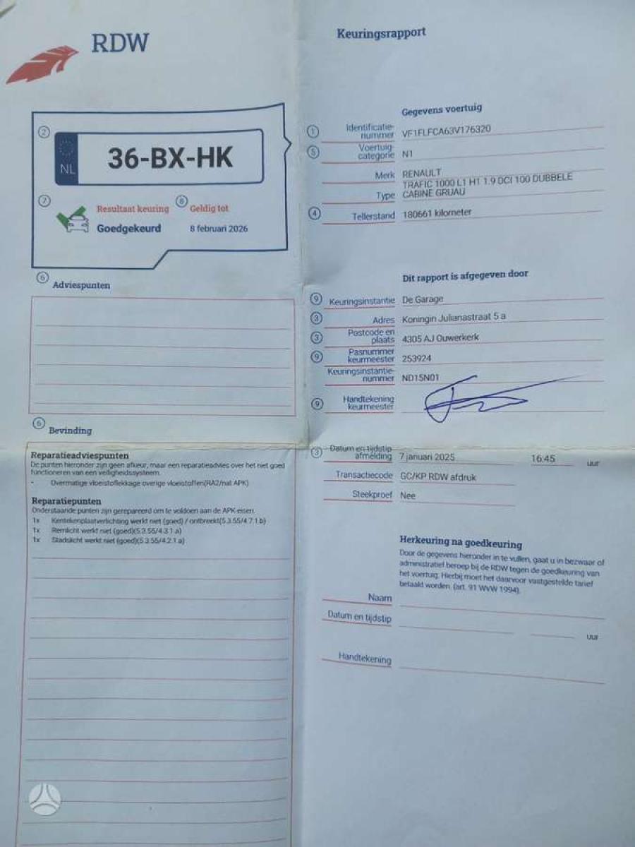 Pelēks Renault Trafic 2006 Ukmergė, ar dzinēja tilpumu 1.90 L un nobraukumu 200 tūkst. km par 2500 €, foto 14 vietnē AUTOMOTO.COM.LV