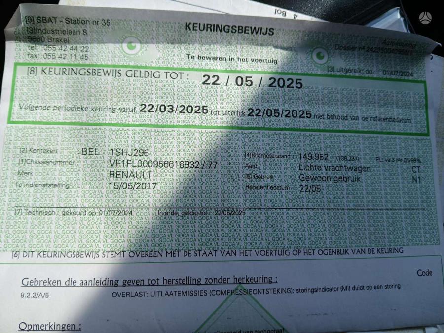 Grey Renault Trafic 2017 in Pakruojis, with an engine capacity of 1.60 L and mileage of 150 thousand km for 3600 €, photo 7 on AUTOMOTO.COM.LV