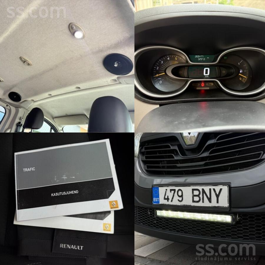 Pelēks Renault Trafic 2015 Tallina, ar dzinēja tilpumu 1.60 L un nobraukumu 269 tūkst. km par 9998 €, foto 31 vietnē AUTOMOTO.COM.LV