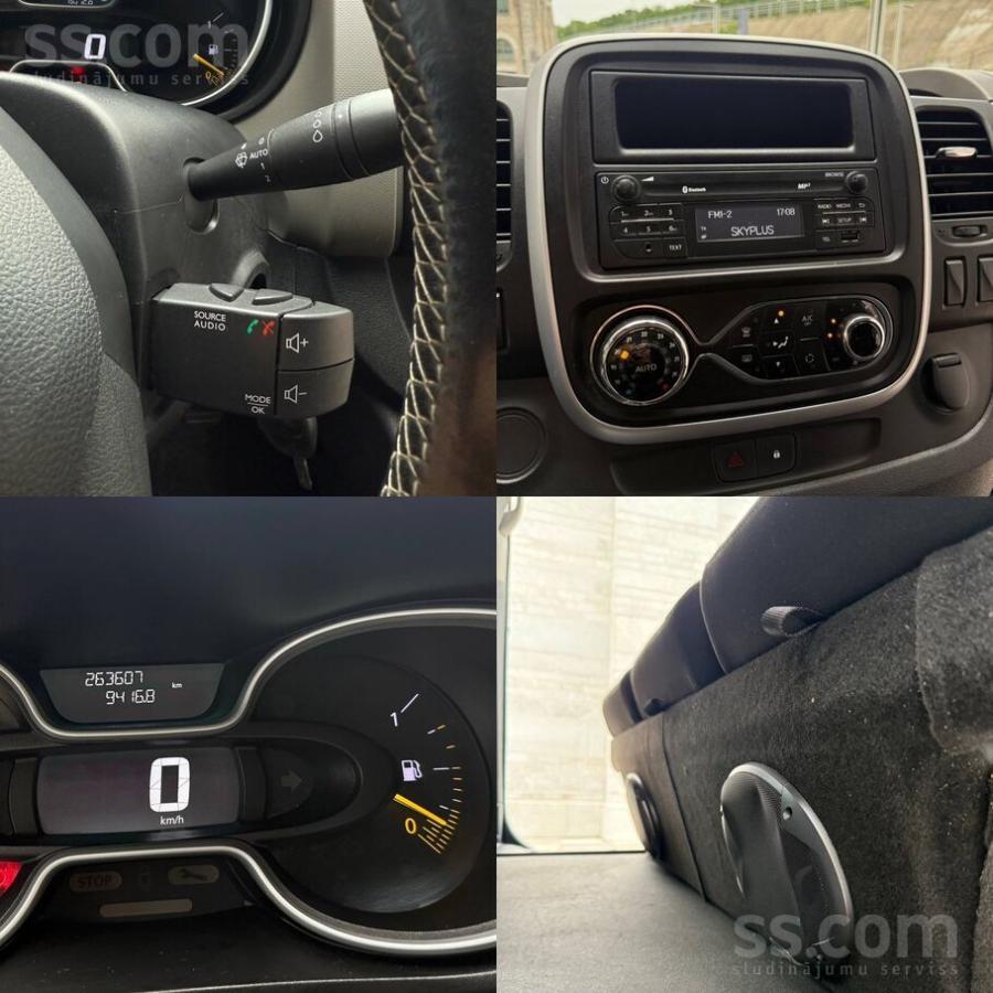 Grey Renault Trafic 2016 in Tallinn, with an engine capacity of 1.60 L and mileage of 264 thousand km for 10999 €, photo 29 on AUTOMOTO.COM.LV