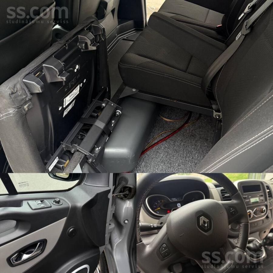Grey Renault Trafic 2016 in Tallinn, with an engine capacity of 1.60 L and mileage of 264 thousand km for 10999 €, photo 31 on AUTOMOTO.COM.LV