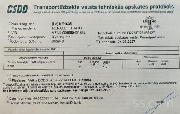 Pelēks Renault Trafic 2020 Daugavpils, ar dzinēja tilpumu 2.00 L un nobraukumu 359 tūkst. km par 19050 €, foto 10 vietnē AUTOMOTO.COM.LV