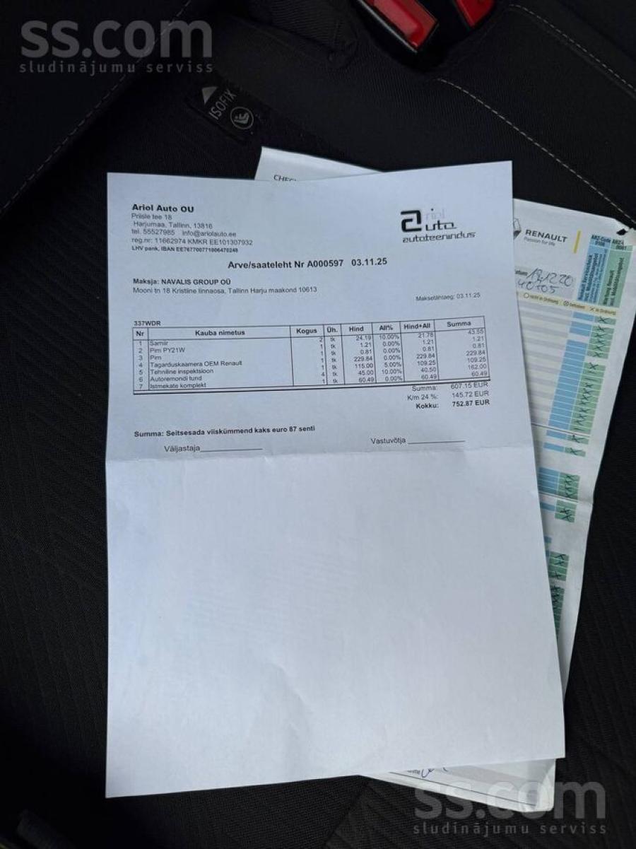 Grey Renault Trafic 2019 in Tallinn, with an engine capacity of 2.00 L and mileage of 203 thousand km for 16990 €, photo 29 on AUTOMOTO.COM.LV
