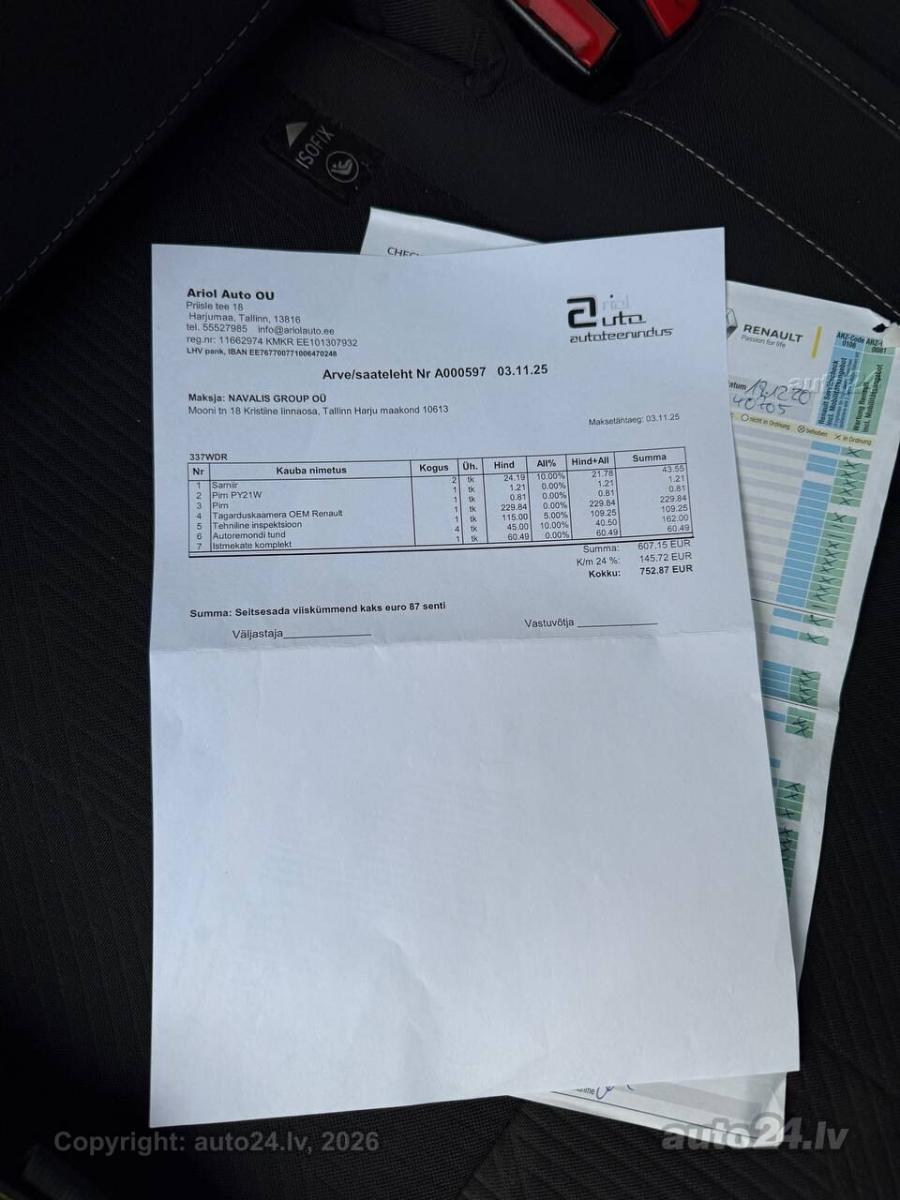 Grey Renault Trafic 2019 in Tallinn, with an engine capacity of 2.00 L and mileage of 203 thousand km for 16990 €, photo 30 on AUTOMOTO.COM.LV