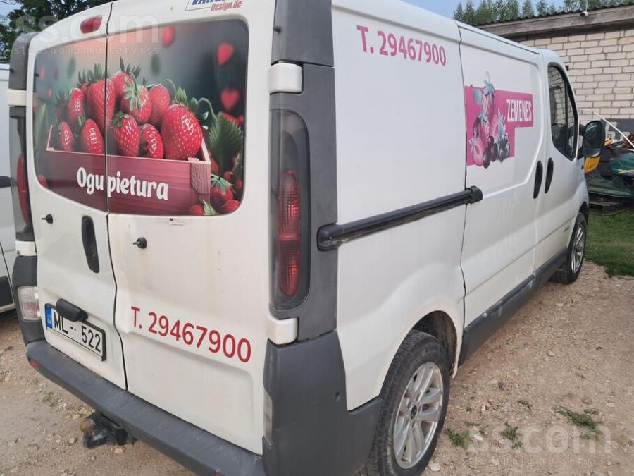 White Renault Trafic 2005 in Aizkraukle, with an engine capacity of 1.90 L and mileage of 583 thousand km for 4000 €, photo 2 on AUTOMOTO.COM.LV