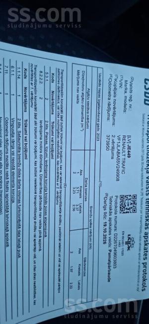 Balts Renault Trafic 2005 Daugavpils, ar dzinēja tilpumu 1.90 L un nobraukumu 380 tūkst. km par 1900 €, foto 17 vietnē AUTOMOTO.COM.LV
