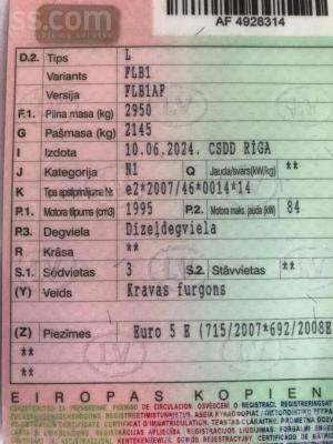 Balts Renault Trafic 2012 Rīga, ar dzinēja tilpumu 2.00 L un nobraukumu 208 tūkst. km par 7185 €, foto 17 vietnē AUTOMOTO.COM.LV