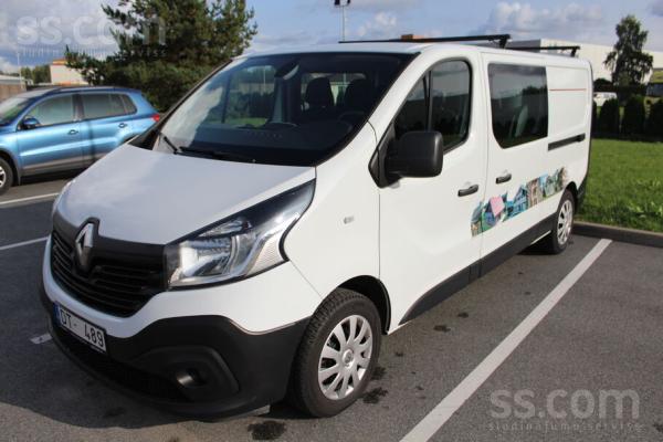 White Renault Trafic 2018 in Riga, with an engine capacity of 1.60 L and mileage of 98 thousand km for 14300 €, photo 1 on AUTOMOTO.COM.LV