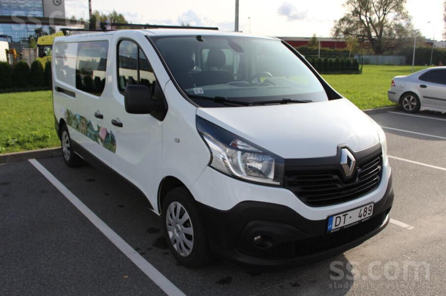 White Renault Trafic 2018 in Riga, with an engine capacity of 1.60 L and mileage of 98 thousand km for 14300 €, photo 10 on AUTOMOTO.COM.LV
