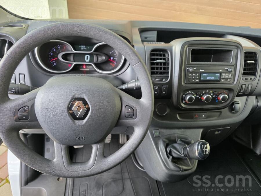 White Renault Trafic 2019 in Riga, with an engine capacity of 1.60 L and mileage of 114 thousand km for 12950 €, photo 17 on AUTOMOTO.COM.LV