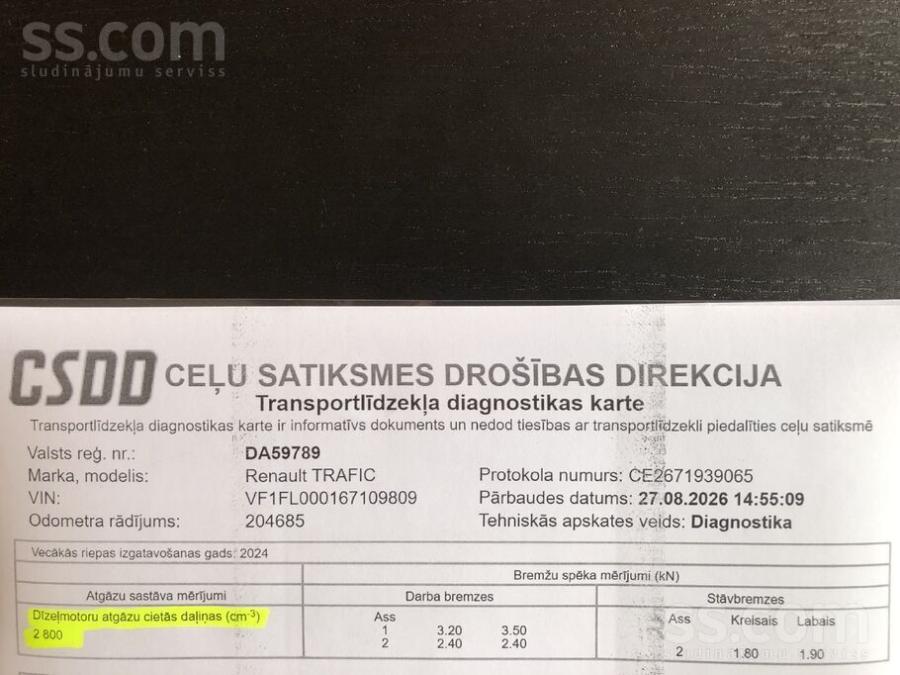 Белый Рено Трафик 2021 в Цесис, объемом двигателя 2.00 л и пробегом 0 тыс. км за 14900 €, фото 20 на AUTOMOTO.COM.LV