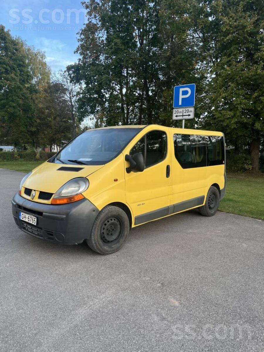 Yellow Renault Trafic 2002 in Kraslava, with an engine capacity of 1.90 L and mileage of 552 thousand km for 2100 €, photo 1 on AUTOMOTO.COM.LV