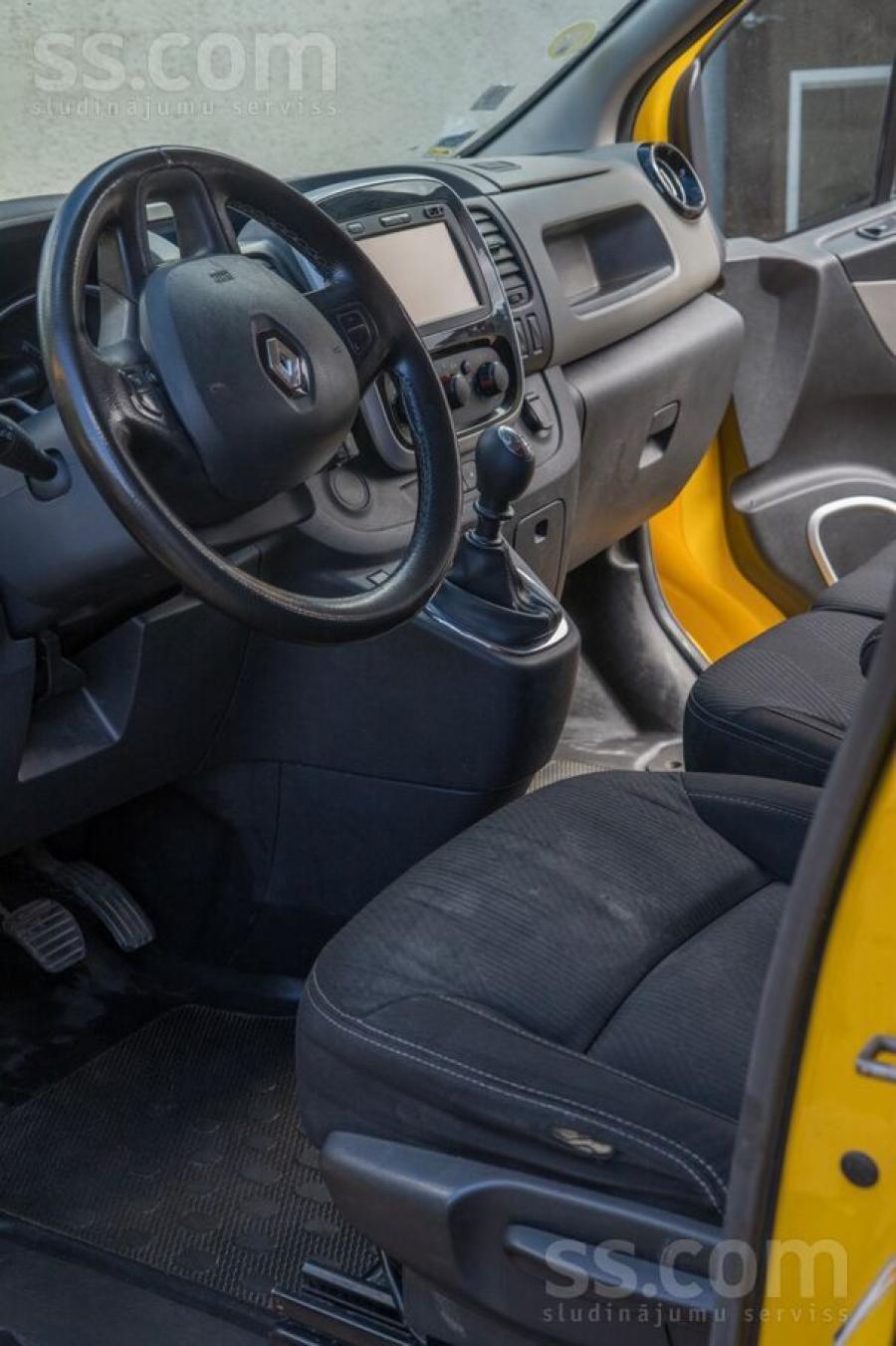 Yellow Renault Trafic 2017 in Tukums, with an engine capacity of 1.60 L and mileage of 211 thousand km for 8900 €, photo 12 on AUTOMOTO.COM.LV