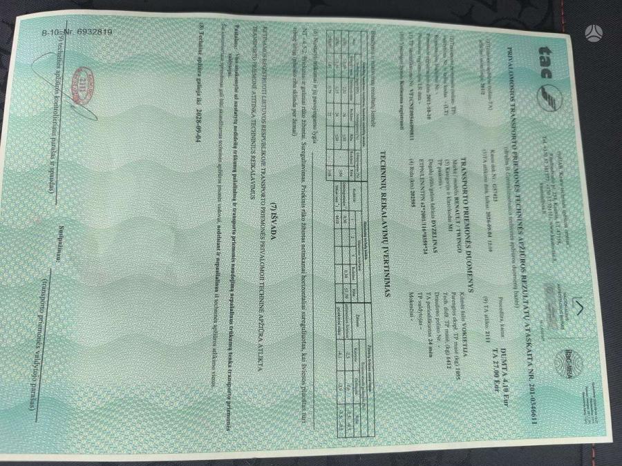 Красный Рено Твинго 2011 в Ионава, объемом двигателя 1.46 л и пробегом 205 тыс. км за 1850 €, фото 20 на AUTOMOTO.COM.LV