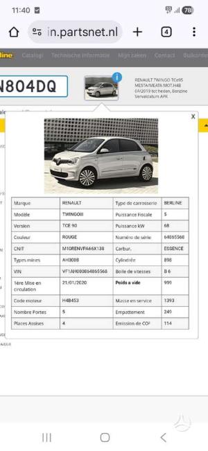 Красный Рено Твинго 2020 в Таураге, объемом двигателя 1.00 л и пробегом 29 тыс. км за 7600 €, фото 22 на AUTOMOTO.COM.LV