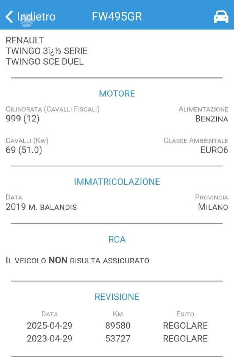 White Renault Twingo 2019 in Panevezys, with an engine capacity of 1.00 L and mileage of 97 thousand km for 3999 €, photo 23 on AUTOMOTO.COM.LV