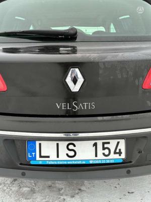 Black Renault vel-satis 2006 in Salcininkai, with an engine capacity of 2.19 L and mileage of 314 thousand km for 790 €, photo 6 on AUTOMOTO.COM.LV