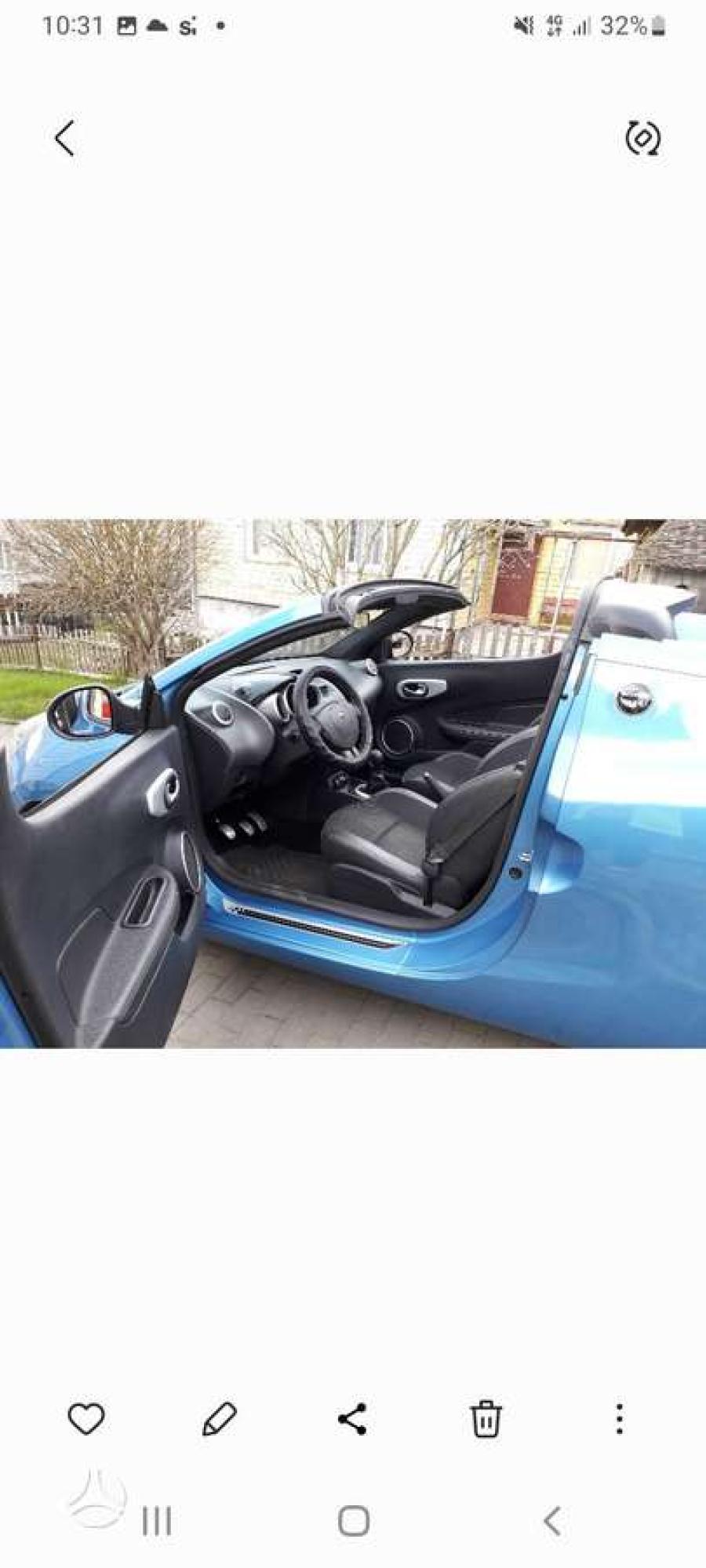 Blue Renault Wind 2010 in Anyksciai, with an engine capacity of 1.15 L and mileage of 110 thousand km for 3500 €, photo 5 on AUTOMOTO.COM.LV