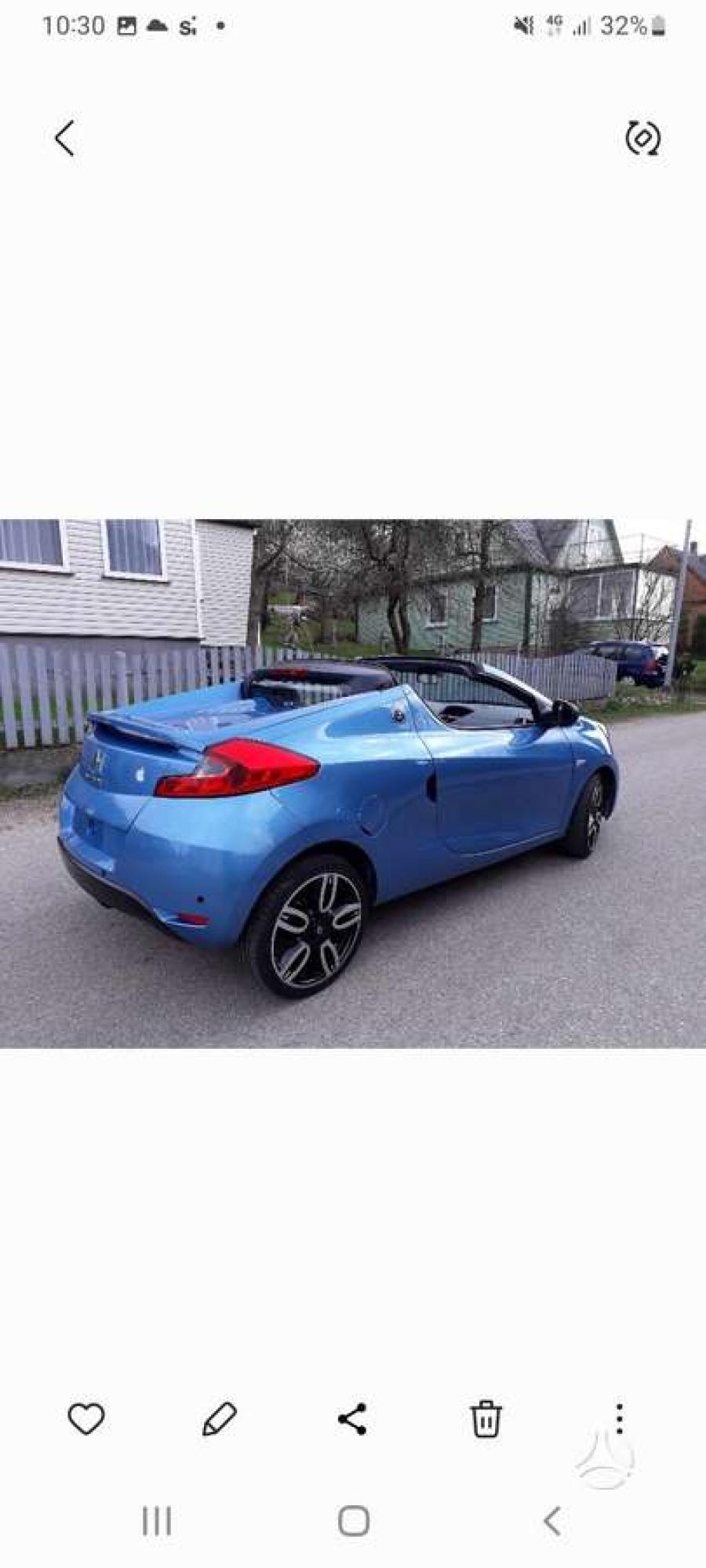 Blue Renault Wind 2010 in Anyksciai, with an engine capacity of 1.15 L and mileage of 110 thousand km for 3500 €, photo 7 on AUTOMOTO.COM.LV