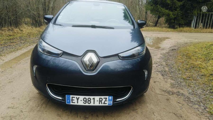 Blue Renault Zoe 2018 in Anyksciai, with an engine capacity of 0.00 L and mileage of 89 thousand km for 6750 €, photo 1 on AUTOMOTO.COM.LV