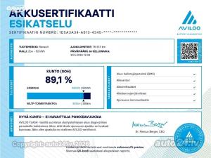 Zils Renault Zoe 2020 Pērnava, ar dzinēja tilpumu 0.00 L un nobraukumu 77 tūkst. km par 12300 €, foto 24 vietnē AUTOMOTO.COM.LV