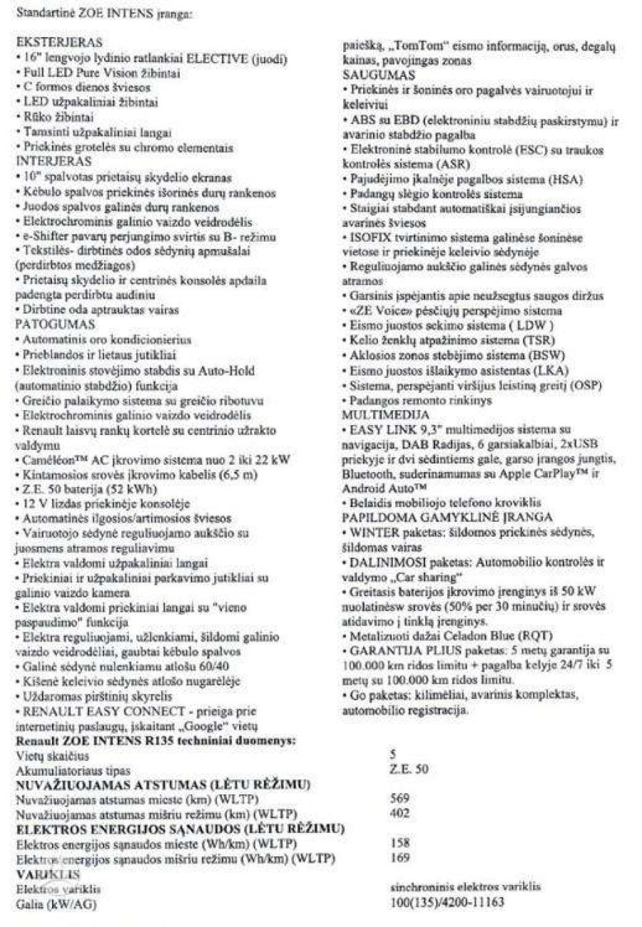Синий Рено Зое 2021 в Каунас, объемом двигателя 0.00 л и пробегом 133 тыс. км за 11000 €, фото 12 на AUTOMOTO.COM.LV