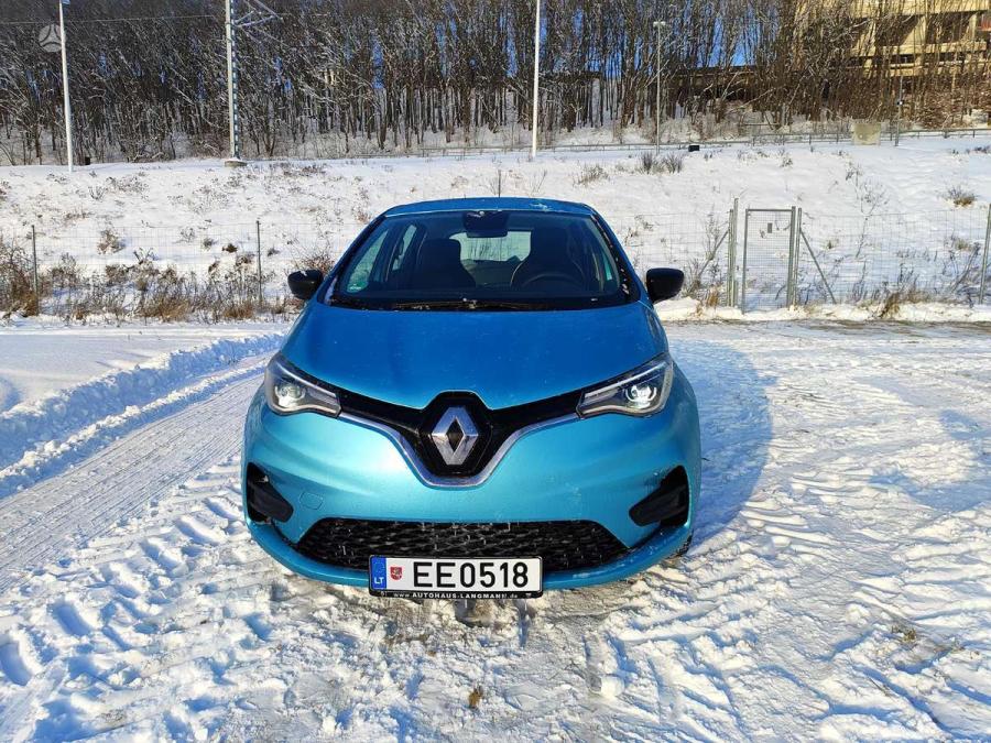 Blue Renault Zoe 2022 in Kaunas, with an engine capacity of 0.00 L and mileage of 22 thousand km for 13900 €, photo 2 on AUTOMOTO.COM.LV