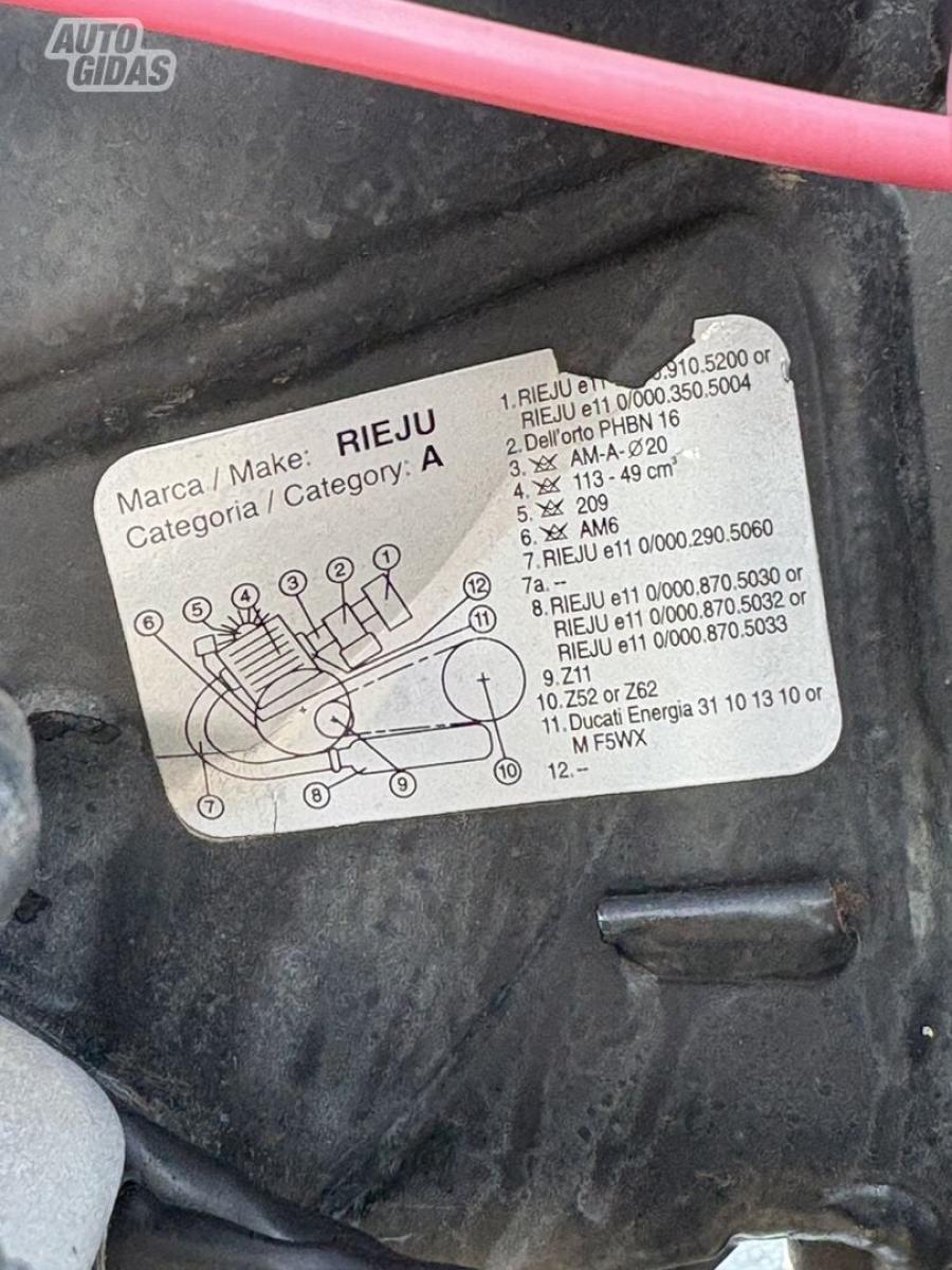 Balts Rieju MRT 50 2016 Radviliškis, ar dzinēja tilpumu 0.05 L un nobraukumu 18 tūkst. km par 2200 €, foto 14 vietnē AUTOMOTO.COM.LV