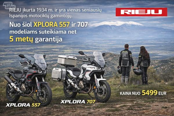 Rieju Xplora 557 2026 в Вильнюс, объемом двигателя 0.55 л и пробегом 0 тыс. км за 5499 €, фото 1 на AUTOMOTO.COM.LV