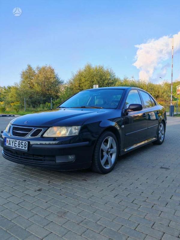 Black Saab 9-3 2004 in Vilnius, with an engine capacity of 2.00 L and mileage of 258 thousand km for 2000 €, photo 6 on AUTOMOTO.COM.LV