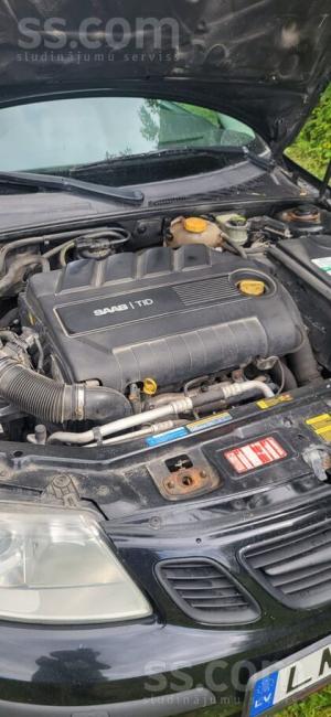 Black Saab 9-3 2005 in Jelgava, with an engine capacity of 1.90 L and mileage of 299 thousand km for 1500 €, photo 3 on AUTOMOTO.COM.LV