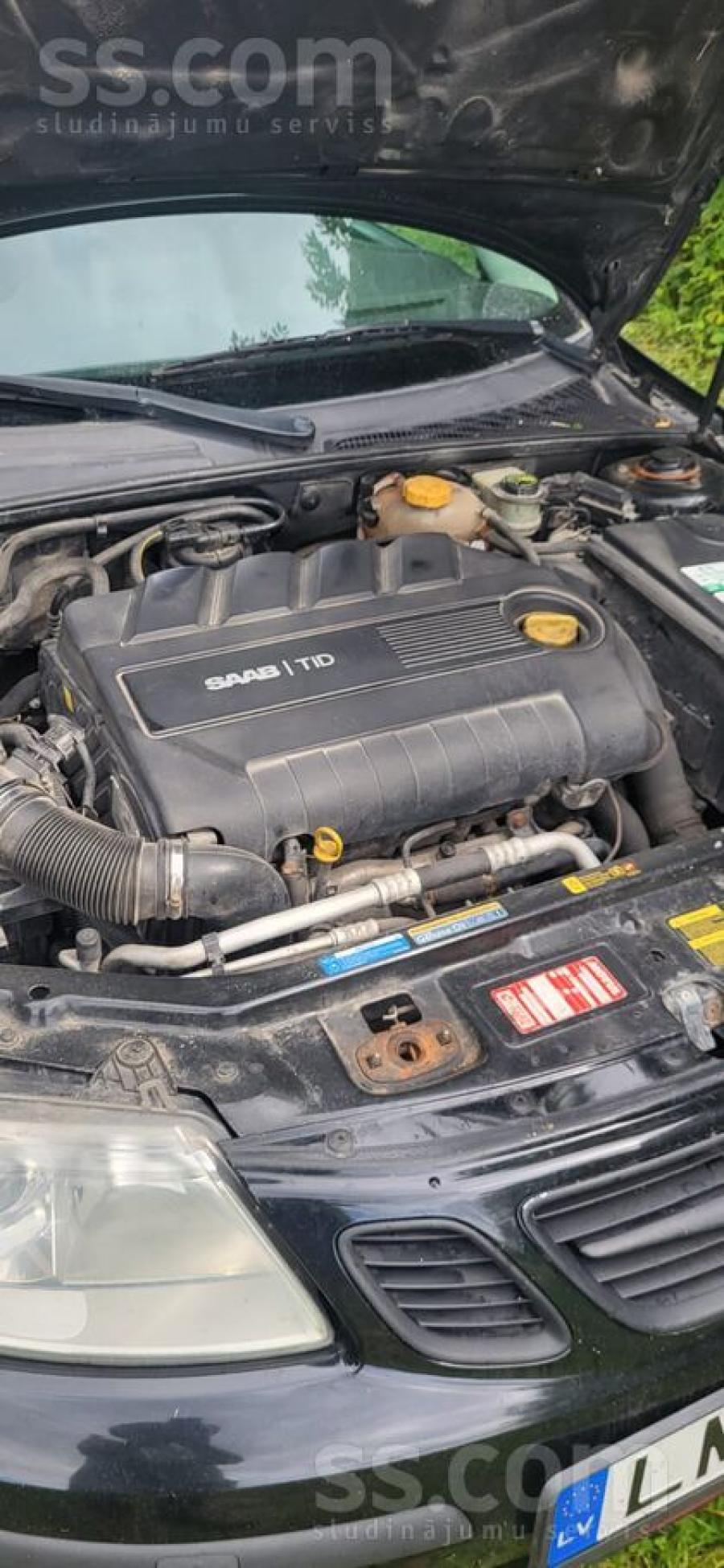 Black Saab 9-3 2005 in Jelgava, with an engine capacity of 1.90 L and mileage of 299 thousand km for 1500 €, photo 3 on AUTOMOTO.COM.LV