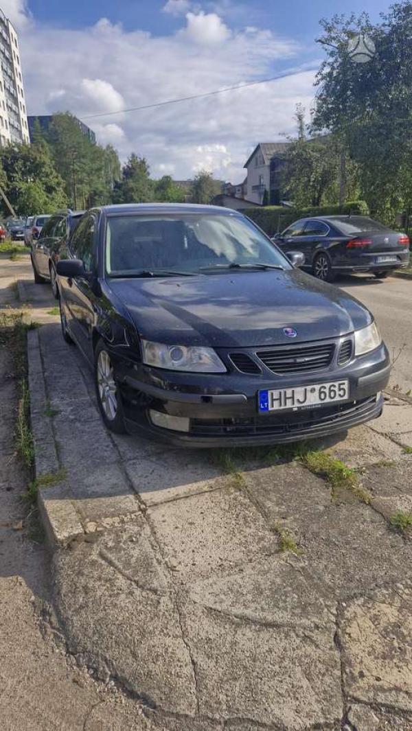 Черный Сааб 9-3 2005 в Каунас, объемом двигателя 1.91 л и пробегом 320 тыс. км за 500 €, фото 1 на AUTOMOTO.COM.LV