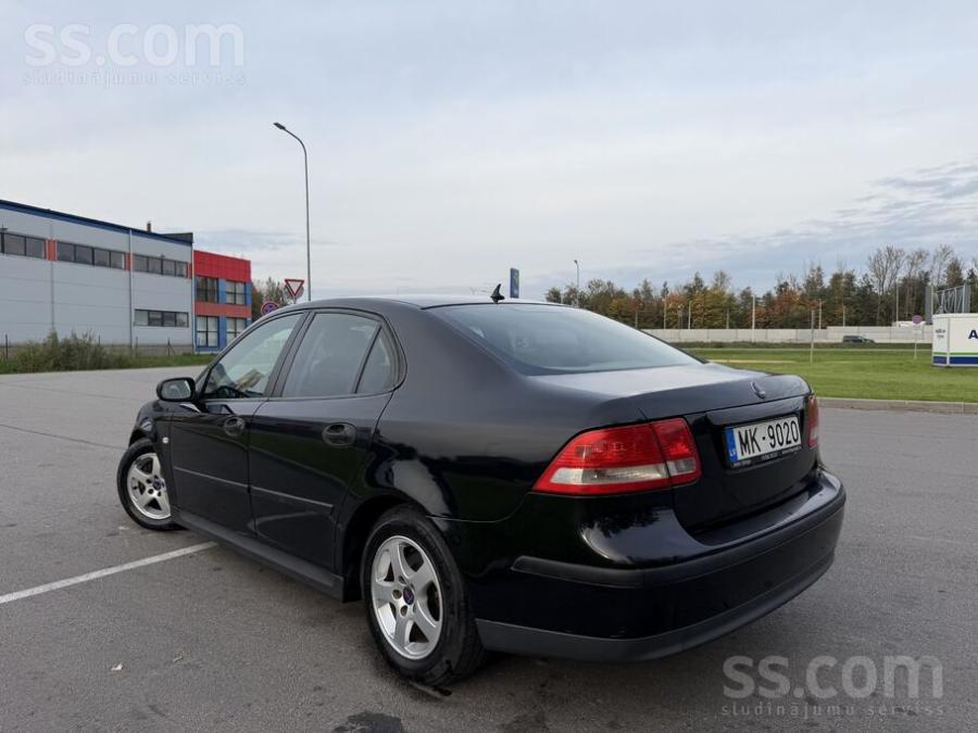 Черный Сааб 9-3 2006 в Рига, объемом двигателя 1.90 л и пробегом 315 тыс. км за 1850 €, фото 4 на AUTOMOTO.COM.LV