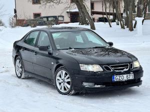 Black Saab 9-3 2007 in Vilnius, with an engine capacity of 1.91 L and mileage of 250 thousand km for 599 €, photo  on AUTOMOTO.COM.LV