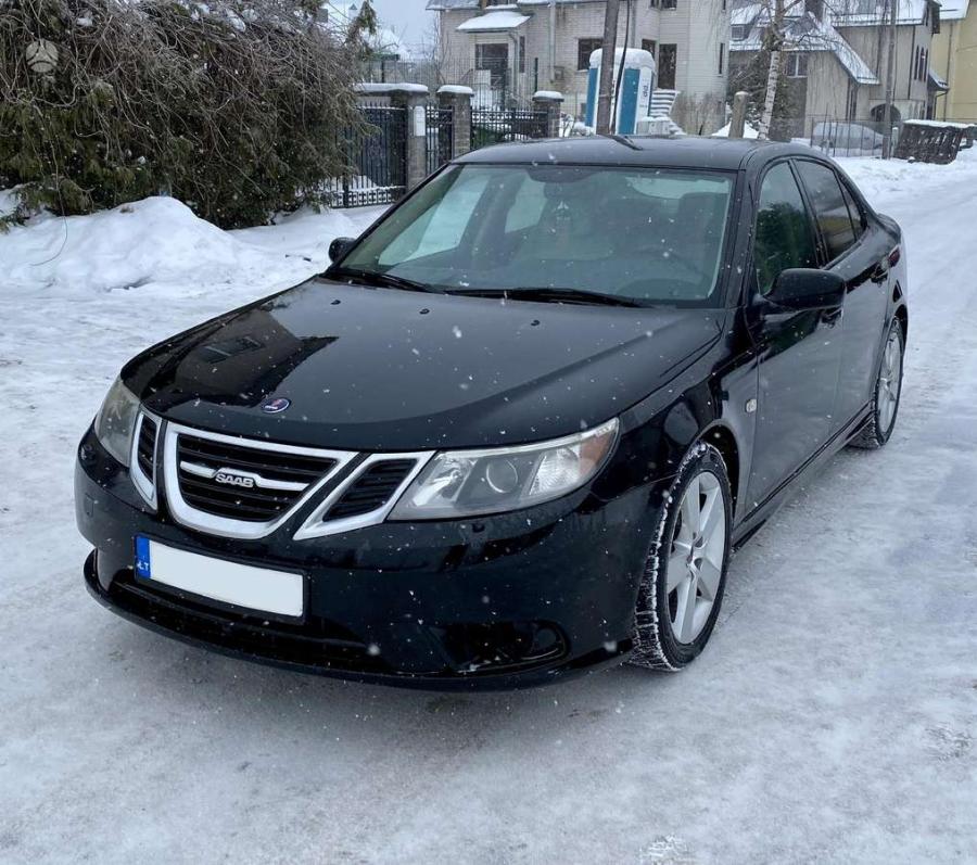 Melns Saab 9-3 2008 Viļņa, ar dzinēja tilpumu 2.00 L un nobraukumu 183 tūkst. km par 2200 €, foto 3 vietnē AUTOMOTO.COM.LV