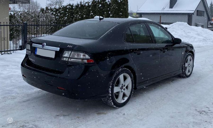 Melns Saab 9-3 2008 Viļņa, ar dzinēja tilpumu 2.00 L un nobraukumu 183 tūkst. km par 2200 €, foto 6 vietnē AUTOMOTO.COM.LV