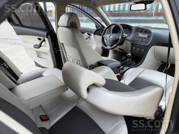 Черный Сааб 9-3 2008 в Рига, объемом двигателя 1.90 л и пробегом 295 тыс. км за 2500 €, фото 9 на AUTOMOTO.COM.LV