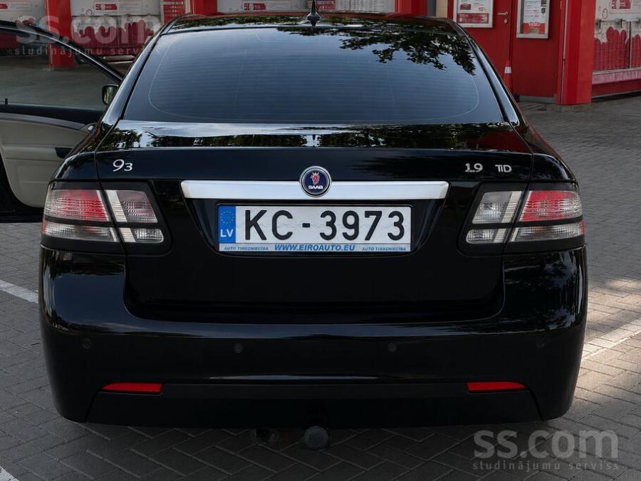 Black Saab 9-3 2008 in Riga, with an engine capacity of 1.90 L and mileage of 262 thousand km for 2450 €, photo 5 on AUTOMOTO.COM.LV