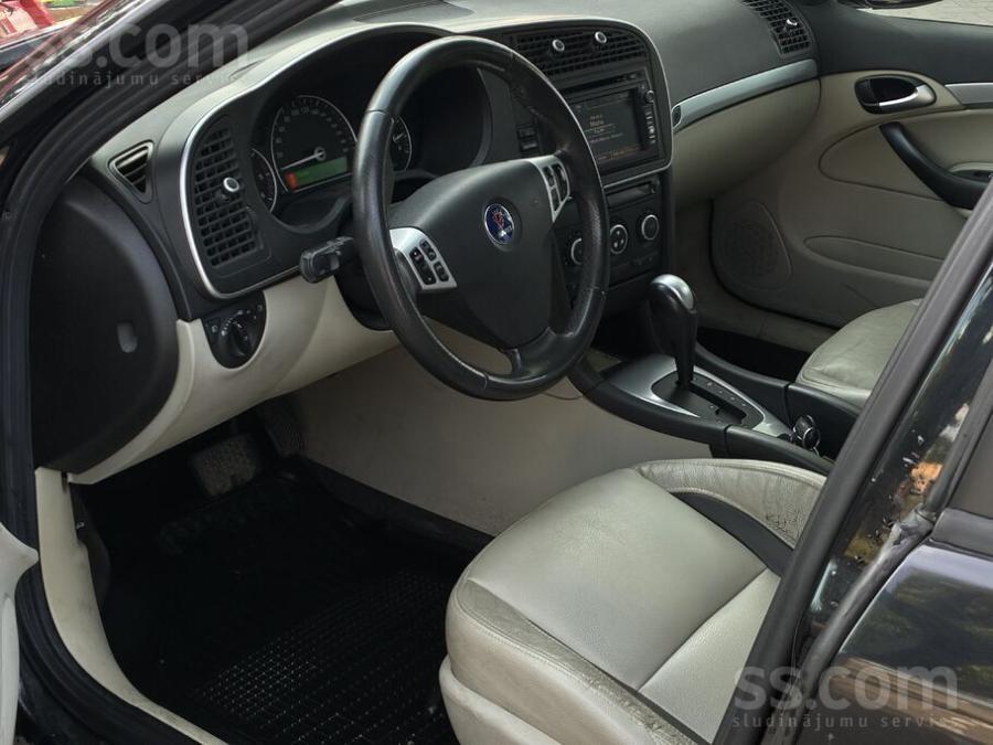 Black Saab 9-3 2008 in Riga, with an engine capacity of 1.90 L and mileage of 262 thousand km for 2450 €, photo 6 on AUTOMOTO.COM.LV