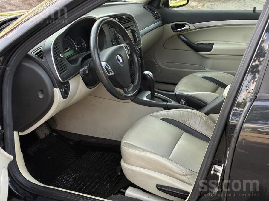 Black Saab 9-3 2008 in Riga, with an engine capacity of 1.90 L and mileage of 262 thousand km for 2450 €, photo 7 on AUTOMOTO.COM.LV