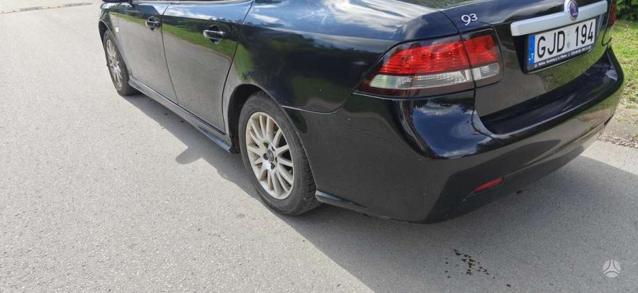 Black Saab 9-3 2008 in Vilnius, with an engine capacity of 2.00 L and mileage of 143 thousand km for 1650 €, photo 6 on AUTOMOTO.COM.LV