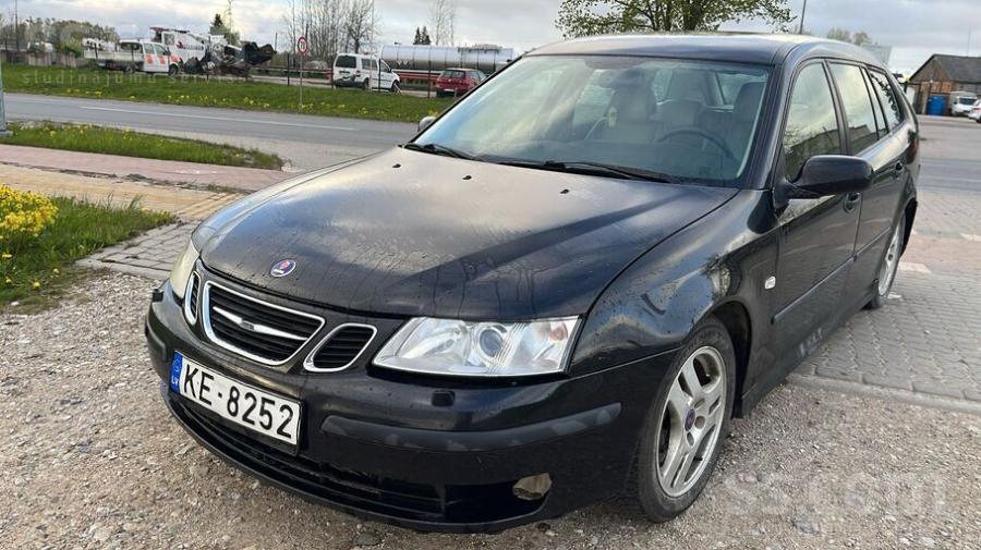 Black Saab 9-3 2005 in Saldus, with an engine capacity of 1.90 L and mileage of 351 thousand km for 1650 €, photo 1 on AUTOMOTO.COM.LV