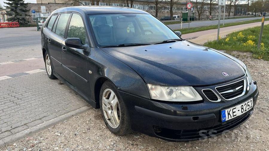 Black Saab 9-3 2005 in Saldus, with an engine capacity of 1.90 L and mileage of 351 thousand km for 1650 €, photo 4 on AUTOMOTO.COM.LV