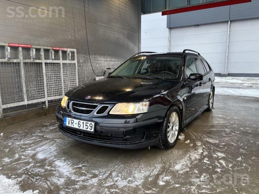 Black Saab 9-3 2005 in Riga, with an engine capacity of 1.90 L and mileage of 300 thousand km for 2300 €, photo 1 on AUTOMOTO.COM.LV