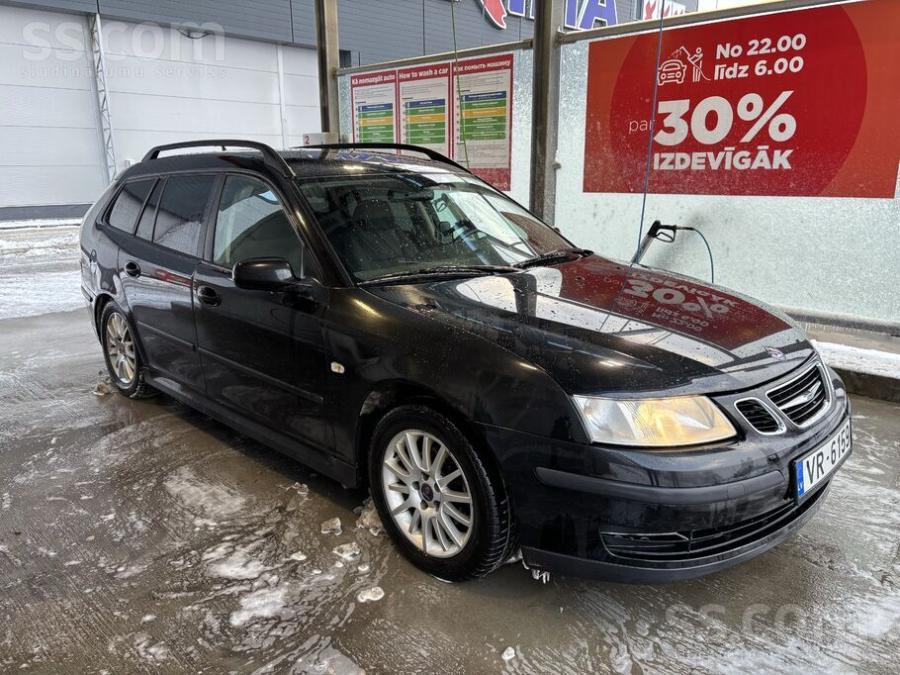 Black Saab 9-3 2005 in Riga, with an engine capacity of 1.90 L and mileage of 300 thousand km for 2300 €, photo 7 on AUTOMOTO.COM.LV