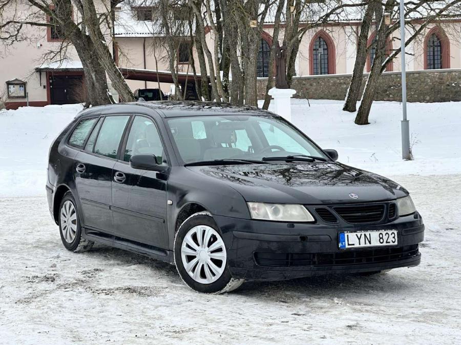 Black Saab 9-3 2005 in Vilnius, with an engine capacity of 1.91 L and mileage of 300 thousand km for 599 €, photo 1 on AUTOMOTO.COM.LV