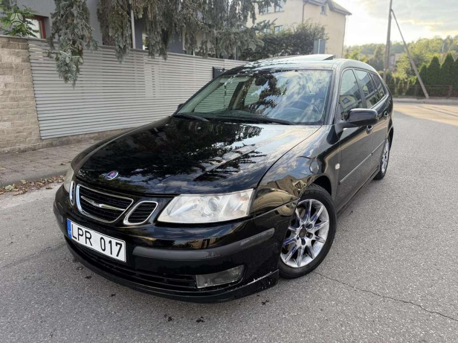 Black Saab 9-3 2005 in Kaunas, with an engine capacity of 1.91 L and mileage of 378 thousand km for 1250 €, photo 1 on AUTOMOTO.COM.LV
