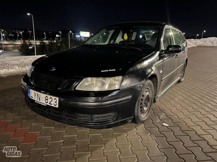 Black Saab 9-3 2006 in Vilnius, with an engine capacity of 1.90 L and mileage of 396 thousand km for 650 €, photo 1 on AUTOMOTO.COM.LV